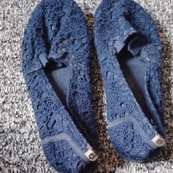 Airwalk | Shoes | Airwalk Navy Blue Crochet Flats | Poshmark